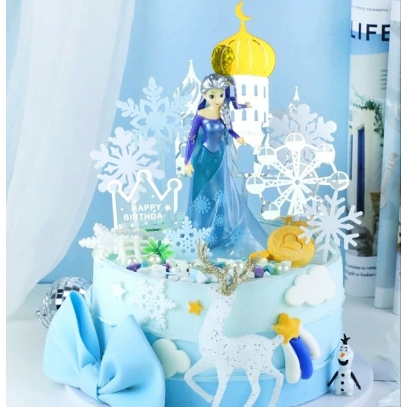 14cm elsa frozen cake topper cake deco toy olaf deco acrylic mosque ...