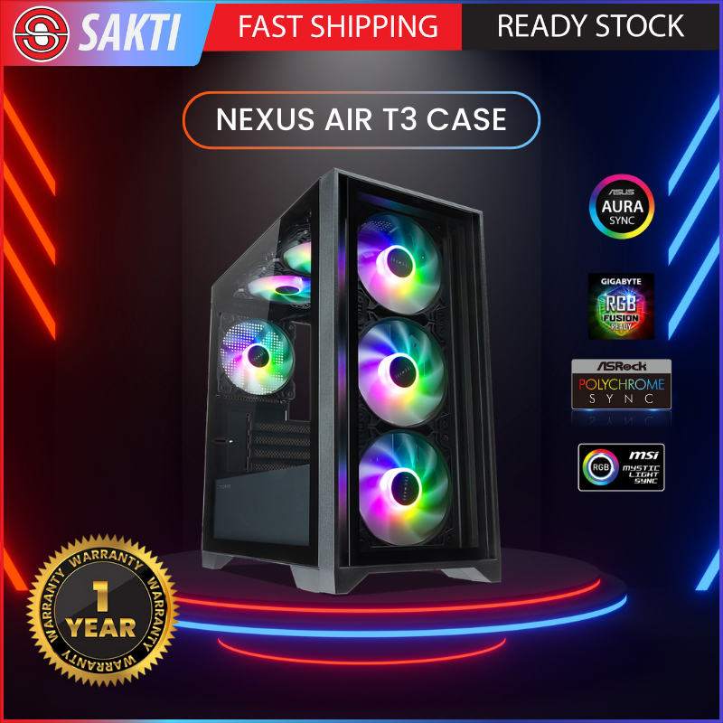 TECWARE NEXUS AIR T3 COMPACT mATX TEMPERED GLASS CASE (CASING) | Shopee ...
