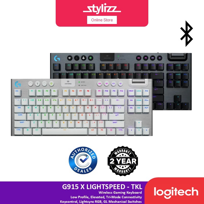 LOGITECH G915 X LIGHTSPEED TKL LOW PROFILE WIRELESS GAMING KEYBOARD ...
