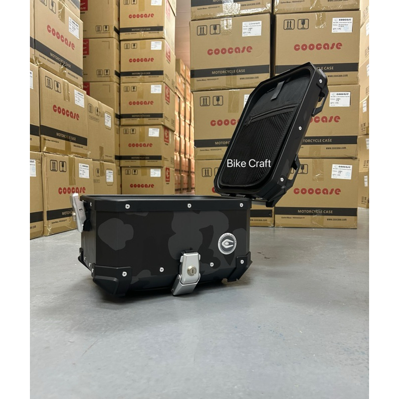 Coocase 30L Aluminium Camouflage Black Grey Topbox (Side Open) | Shopee Malaysia