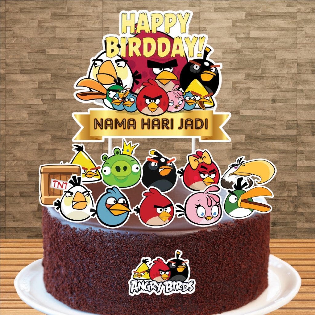 Angry Birds Cake Topper Decoration Birthday Party, Hari Jadi Kek Hiasan ...