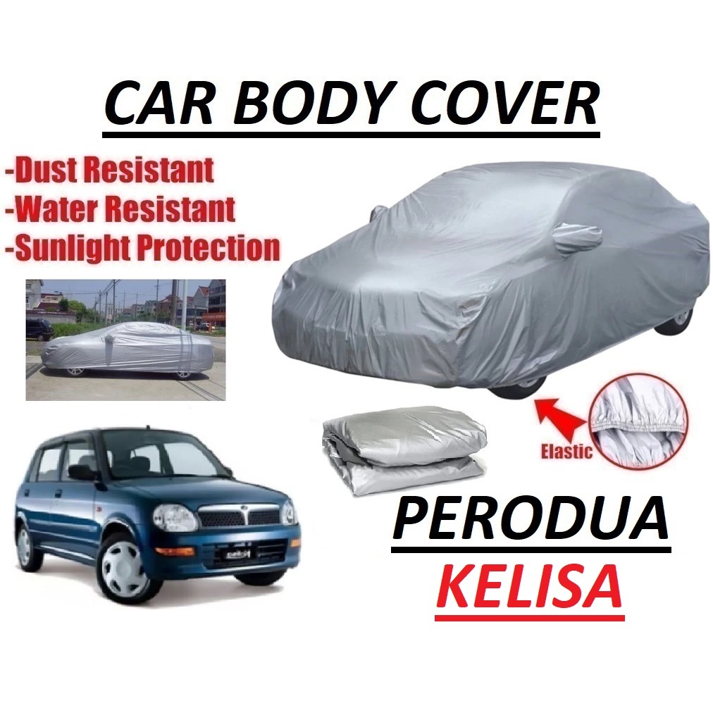 Perodua Kelisa Car Body Cover UV Sun Light Protection Sunshade Kain ...