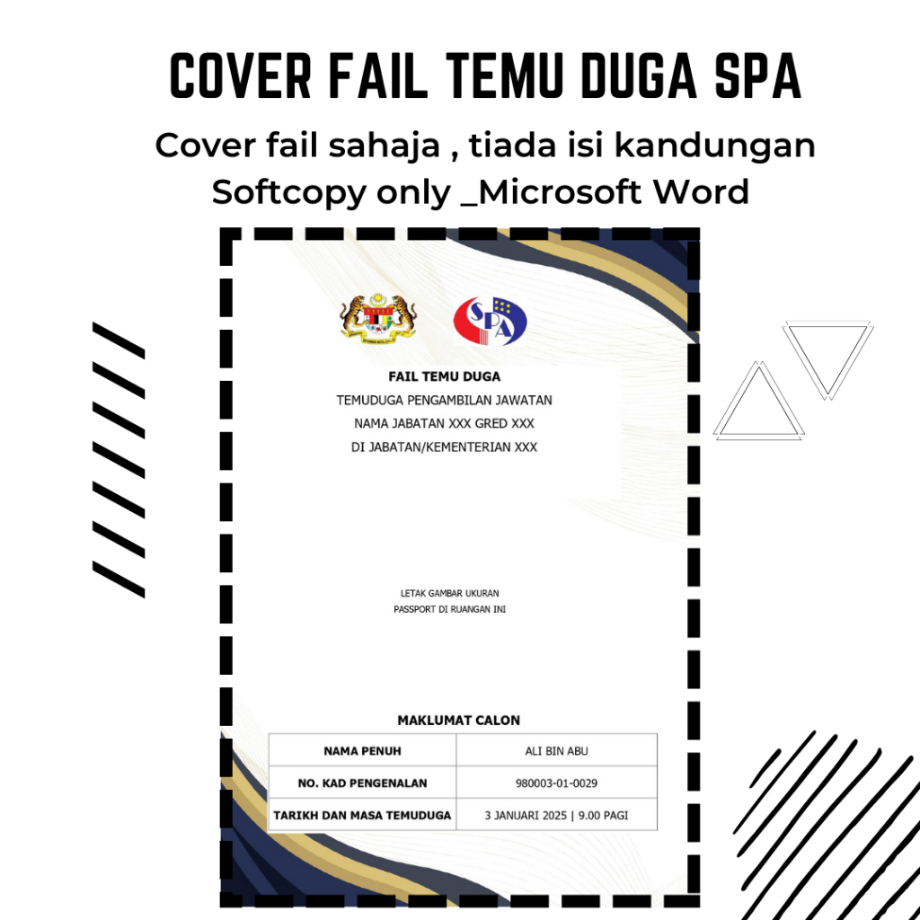 COVER FAIL TEMUDUGA SPA I SOFTCOPY ONLY I EDIT IN MS WORD | Shopee Malaysia