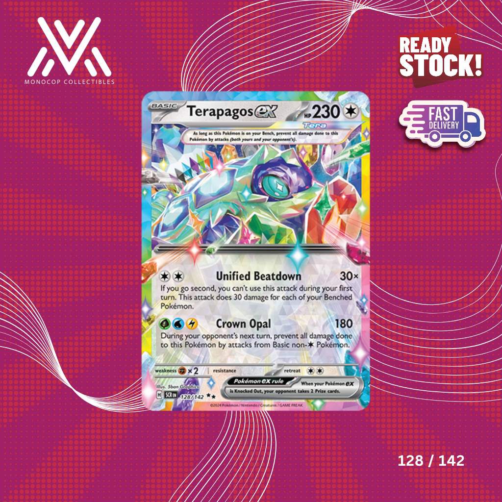 Pokemon TCG Terapagos EX 128/142 [GRADE A] English Ver. Card Collection ...