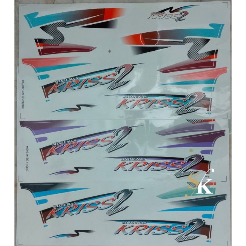 MODENAS KRISS 2 KRISS 110 (9) STRIPE BODY STICKER (READY STOCK ...