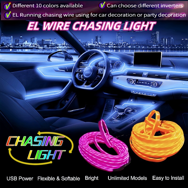 Running Light Effect Car Ambient Lighting – Plug & Play LED Dashboard ...
