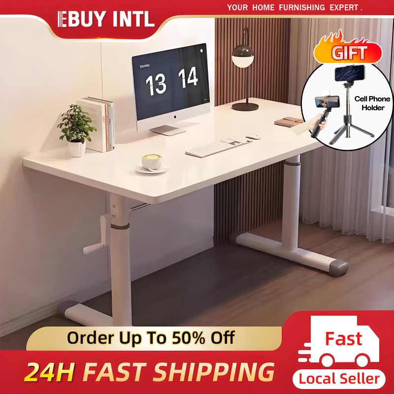 🎁EBUYINT Carbon fiber adjustable study table office desk gaming table study desk widened office ...