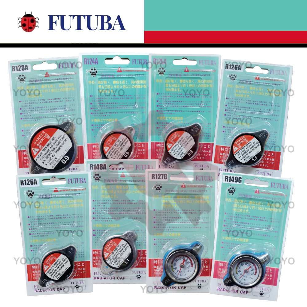 FUTUBA Radiator Cap R123 R124 R125 0.9 kg/cm², R126 R148 R127G R1249G 1 ...