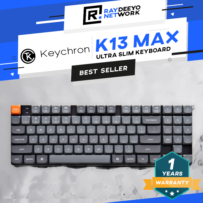 Keychron K13 Max Wireless Low-Profile Mechanical Keyboard [80% Numpad ...