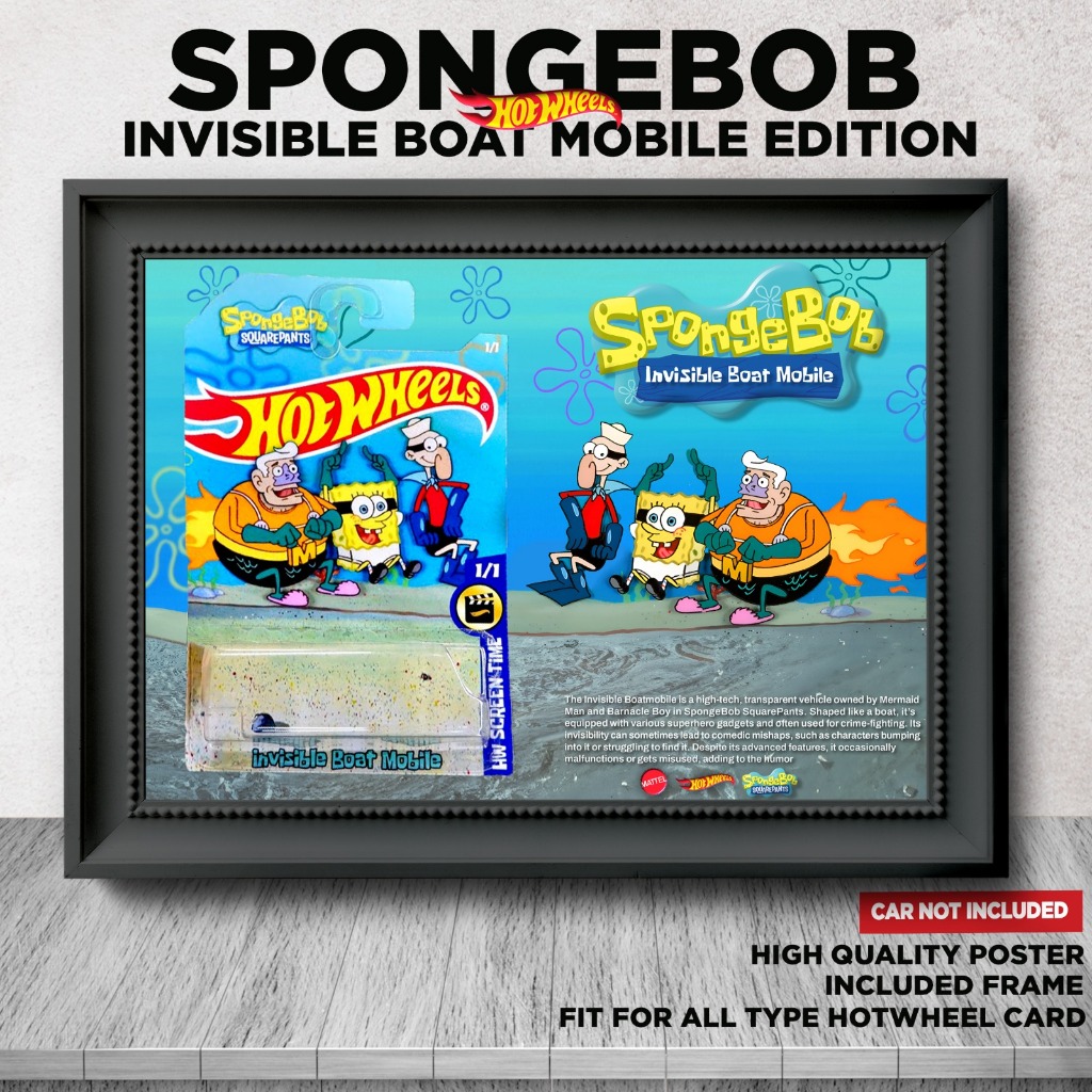 Gambar Frame Hotwheels Spongebob Invisible Boat Mobile Berserta Poster ...