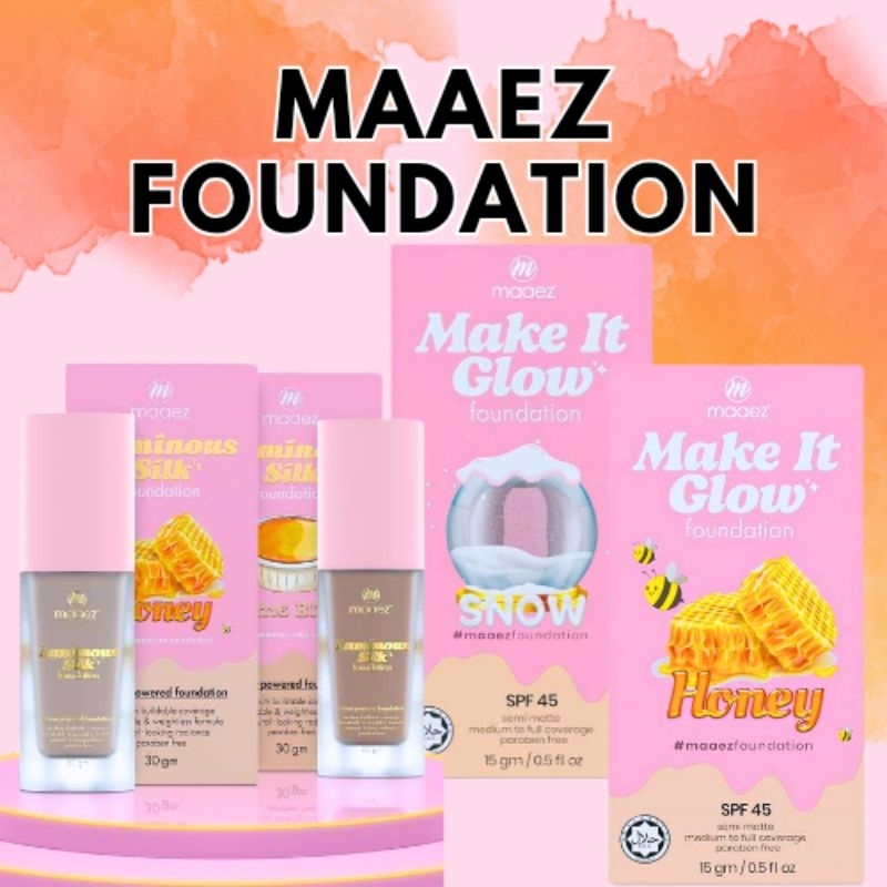 MAAEZ FOUNDATION MAAEZ LUMINOUS SILK FOUNDATION 100% ORIGINAL HQ ...