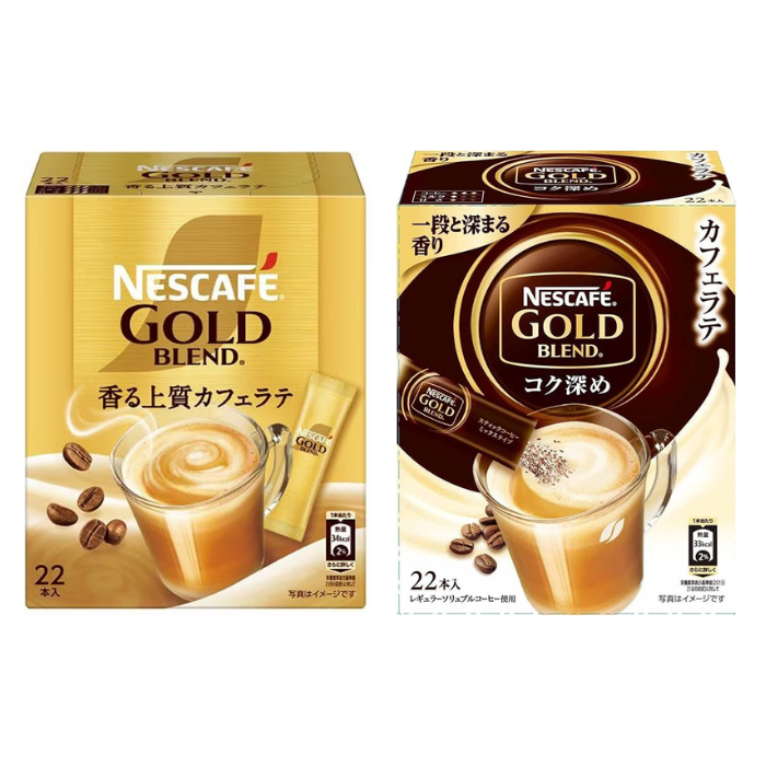 Nestlé Japan Nescafe Gold Blend Cafe Latte/ Deep Rich 22 sticks 【Direct ...