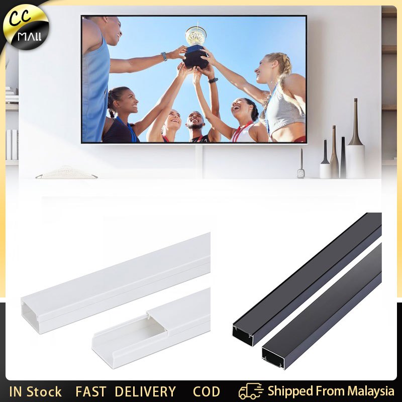 2PC*1Meter PVC Cable Management Concealer Kit Open Wire Decorative ...