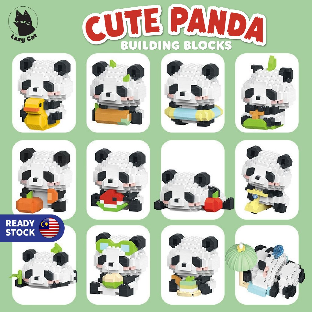 Mini Cute Panda Nano Bricks Cartoon Animal Building Block Kid Toys ...