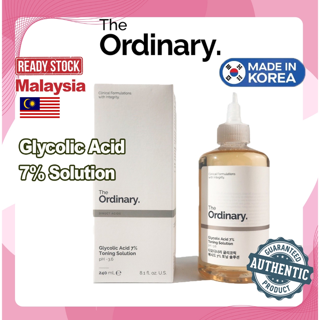 The Ordinary Toner Glycolic Acid 7% Toning Solution 240mL Acne Pimple ...