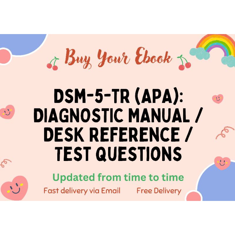 DSM-5-TR 5E - Diagnostic Manual / Clinical Cases / Desk Reference ...