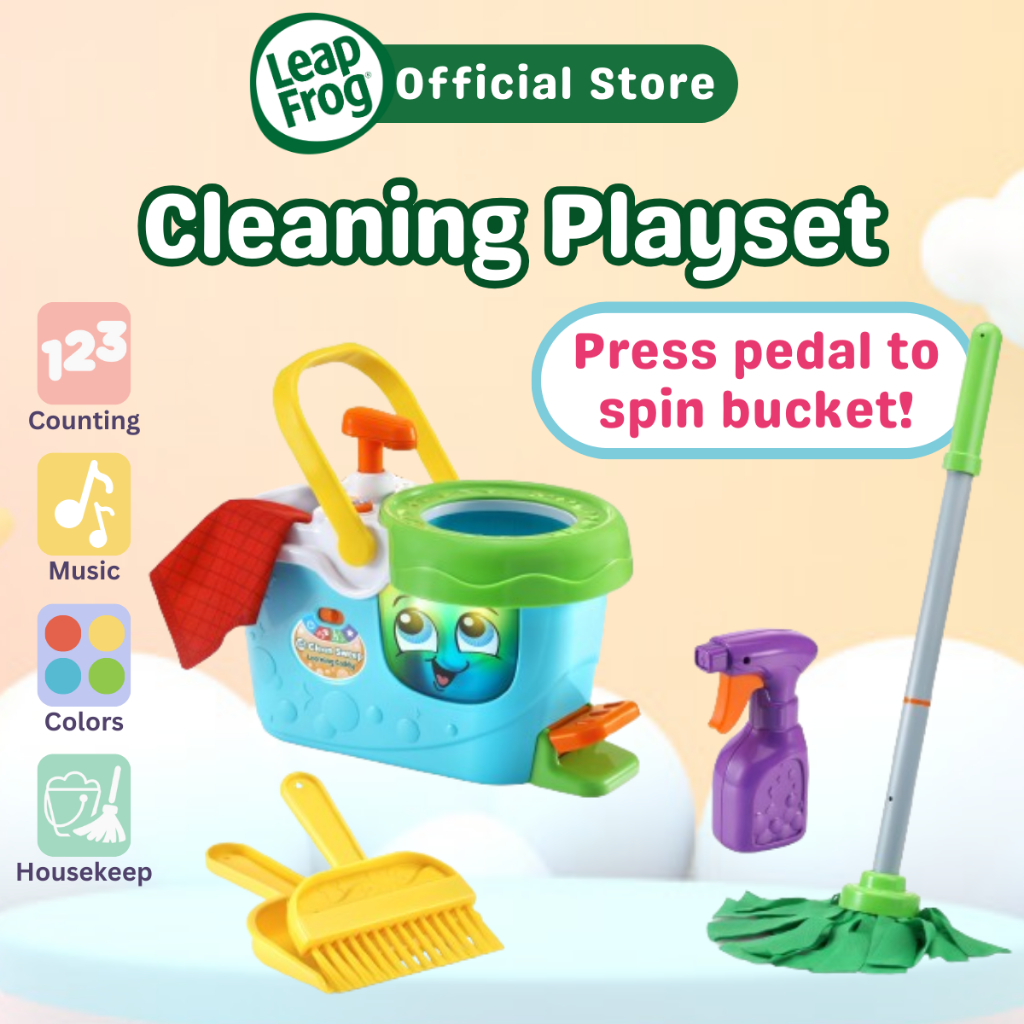 LeapFrog Clean Sweep Mop Learning Caddy Housekeeping Home Cleaning Pretend Play | Shopee Malaysia