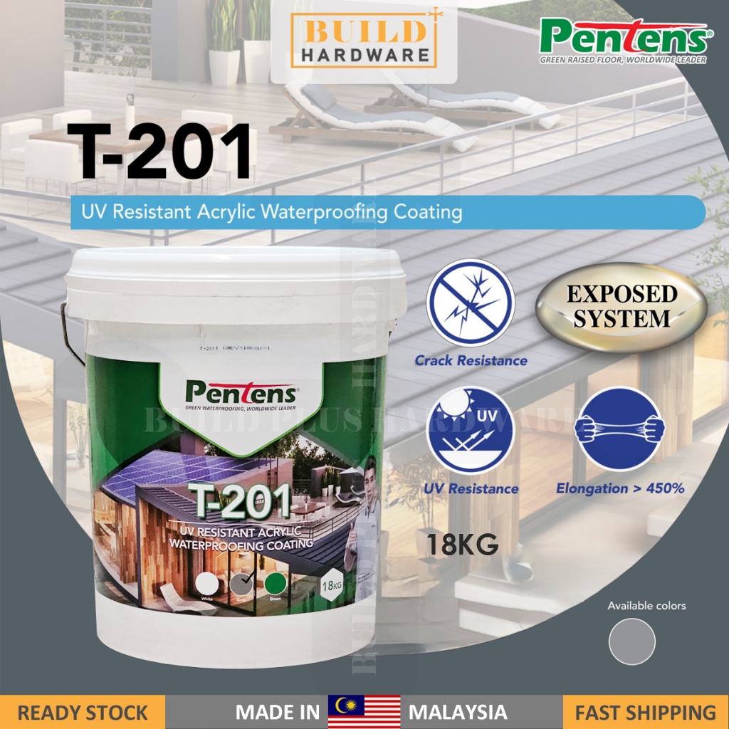 PENTENS T-201 18KG UV Resistant Acrylic Waterproofing Coating T201 ...