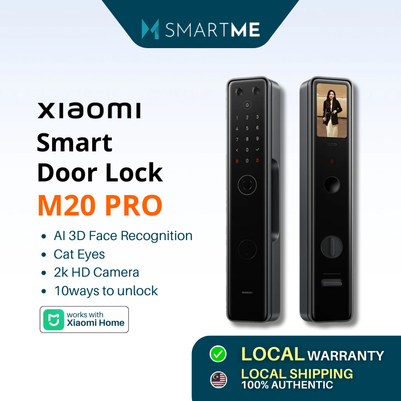Xiaomi Mijia Smart Door Lock M20 Pro Cat Eye Screen Automatic Fingerprint NFC BLE Facial Unlock ...