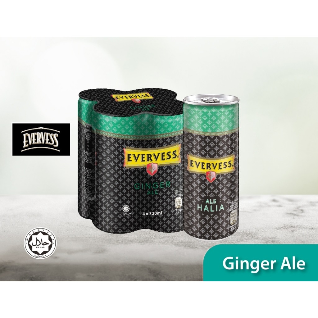 Evervess Ginger Halia Ale Drink Cans 4 x 320ml | Shopee Malaysia