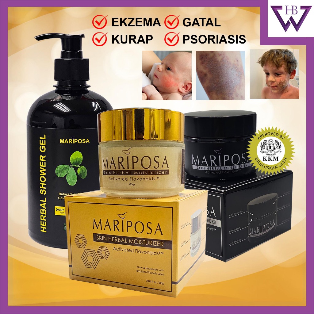 MARIPOSA Organic Herba Krim Ekzema Sabun Cream Eczema Skin Moisturizer ...