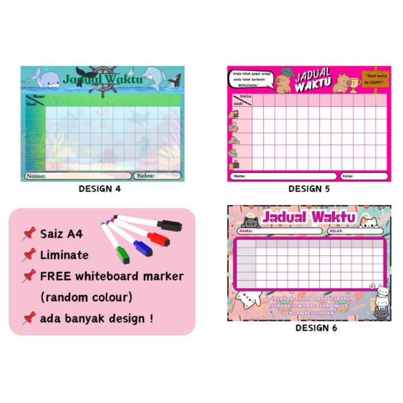 jadual waktu kelas sek rendah, menengah dan kafa time table class ...