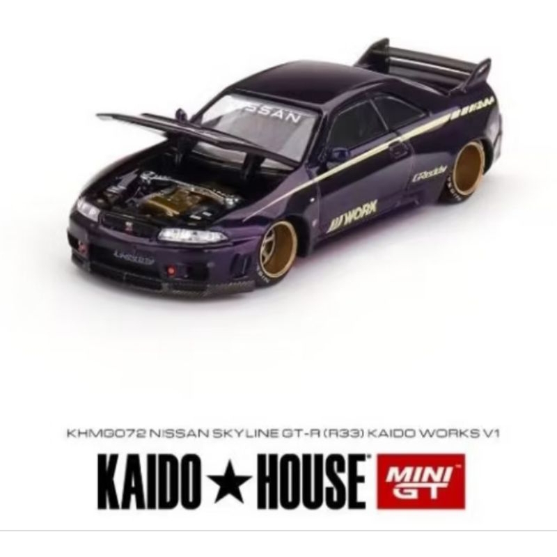Kaido House X MiniGT Nissan Skyline GTR R33 Midnight Purple V1 sealed ...