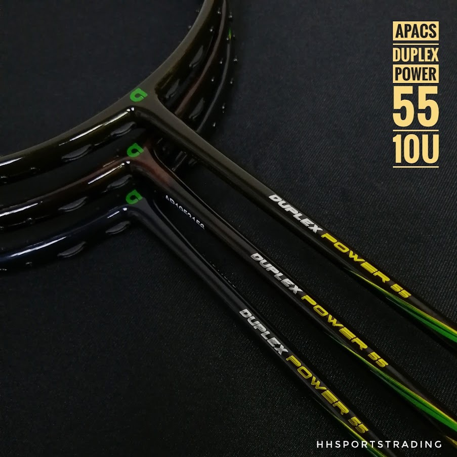 APACS 10U 56g Racket DUPLEX POWER 55 ( 100% Original )( INCLUDED String ...