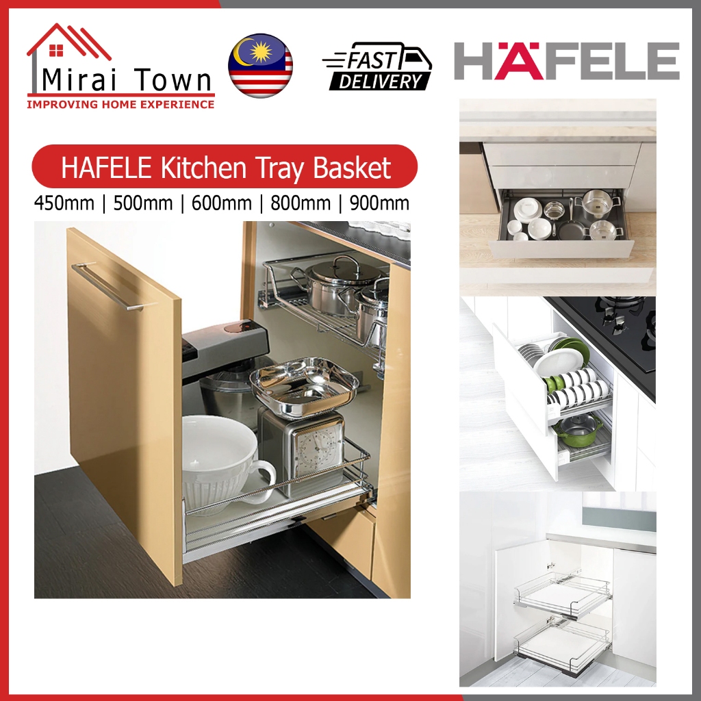 HAFELE Dual Tray Kitchen Basket Slide Storage Drawer Pot Kitchen ...