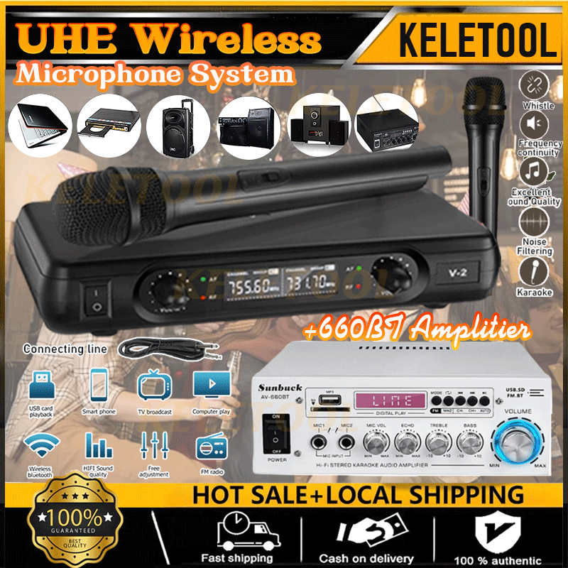 Uhf wireless microphone Professional ultra-high frequency Wireless microphone performance KTV ...