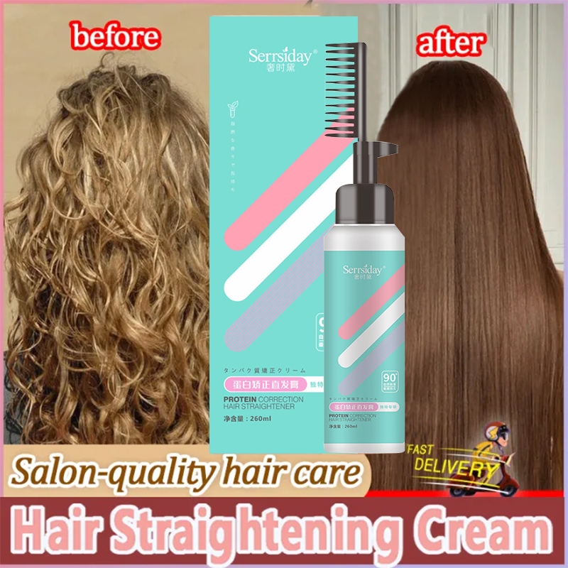 hair straightener cream 260ml keratin treatment ubat lurus rambut ...