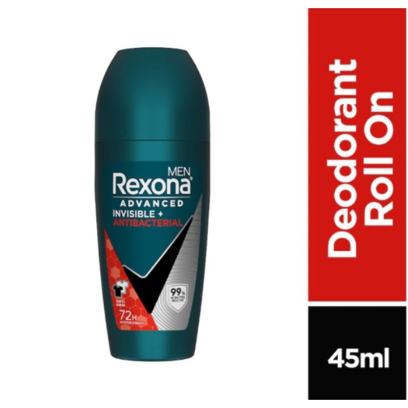 REXONA DEODORANT ROLL ON MEN INVISIBLE ANTIBACTERIAL 45ML | Shopee Malaysia