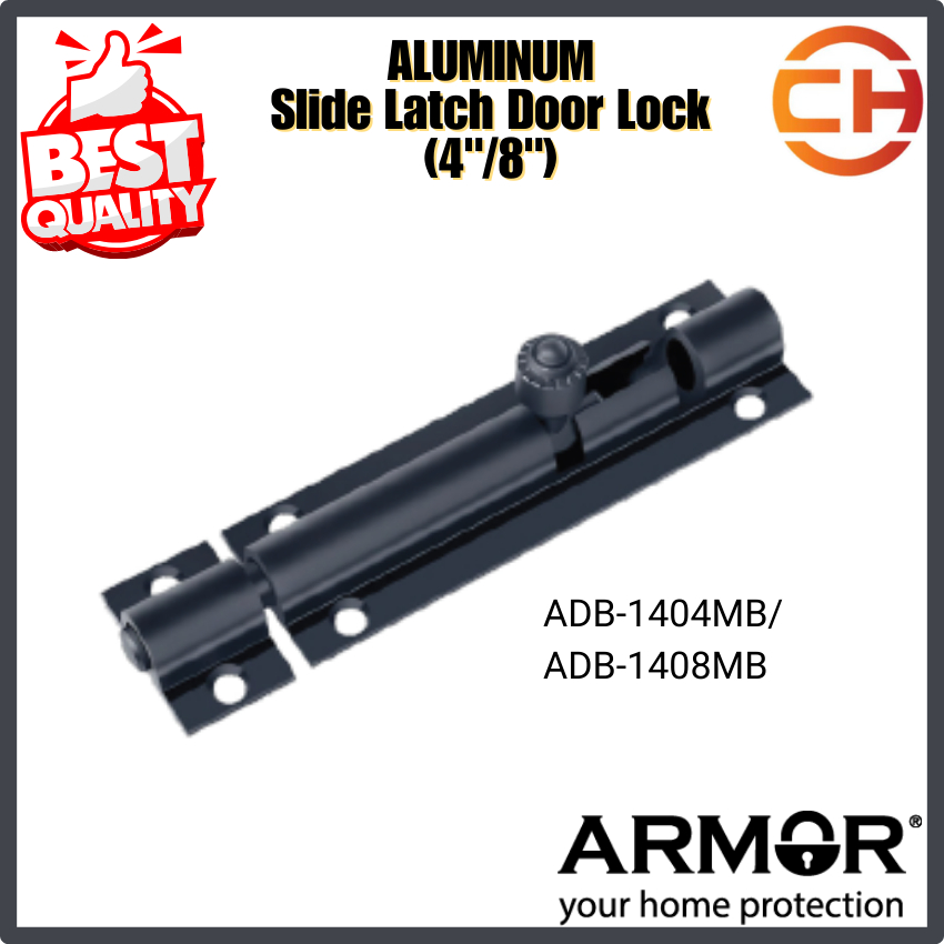 ARMOR ALUMINIUM Slide Latch Barrel Bolt Security Door Lock (ADB-1404 ...