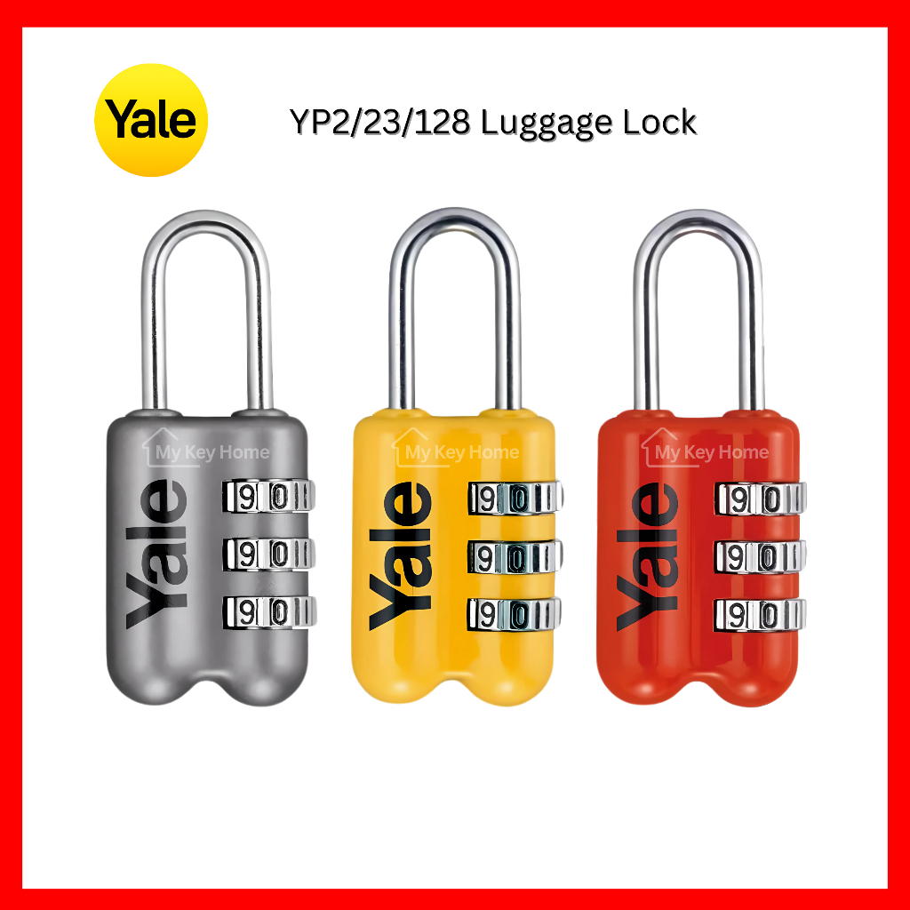 Yale YP2/23/128/1 Luggage Lock 3-Digit Dial Combination Number | Shopee ...