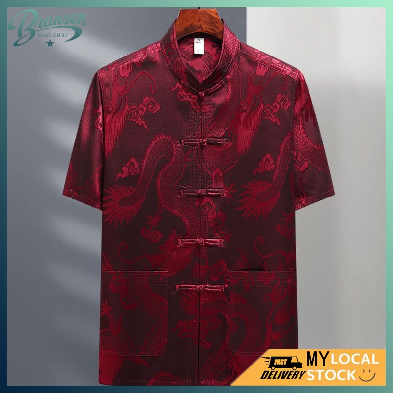 💥(Ready Stock) 唐装男长袖汉服 Men Samfu Traditional Long Sleeve Cina Baju Raya ...