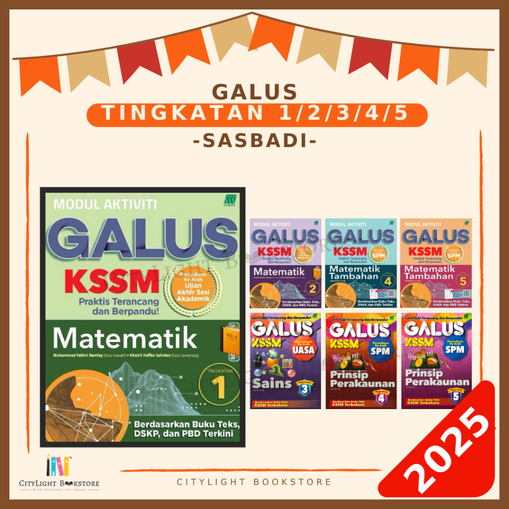 [CITYLIGHT] Buku Latihan 2025: Galus (Mate / Mate Tamb / Sains / Akaun ...