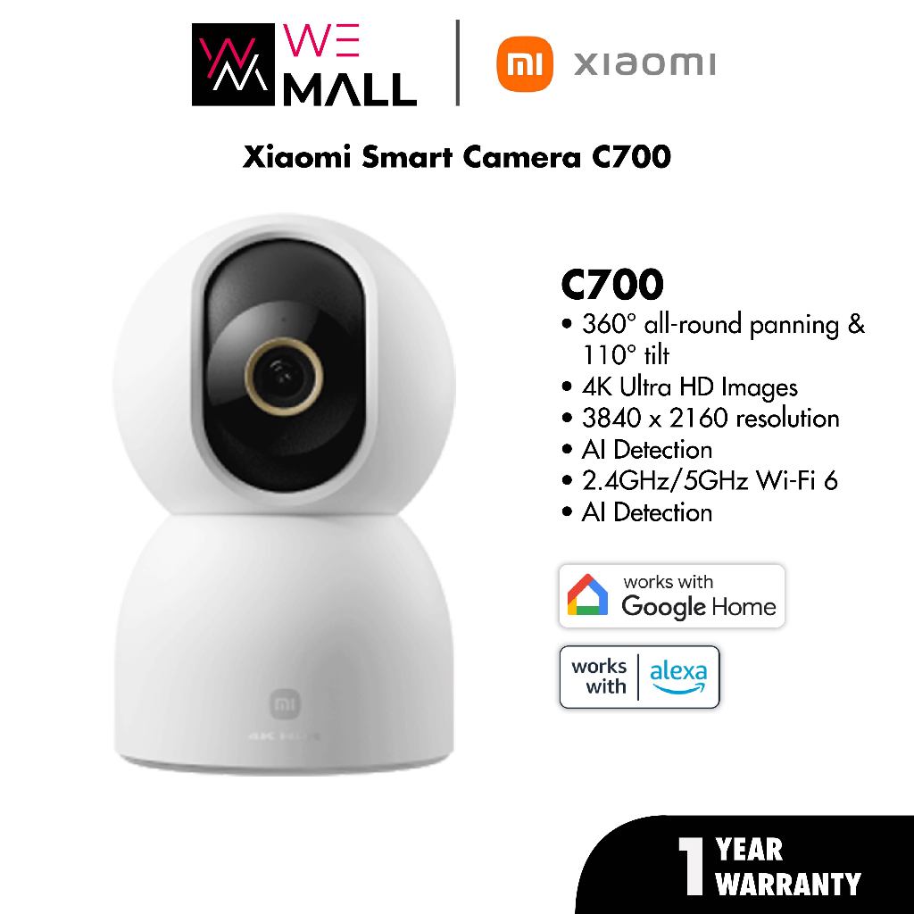 [New] Xiaomi Smart Camera C700 MY CCTV 4K ultra-HD images 8MP camera ...