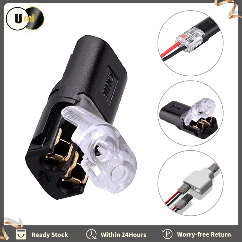 10pcs 2 Pin Way Plug Wire Cable Snap Connectors Car Solderless ...