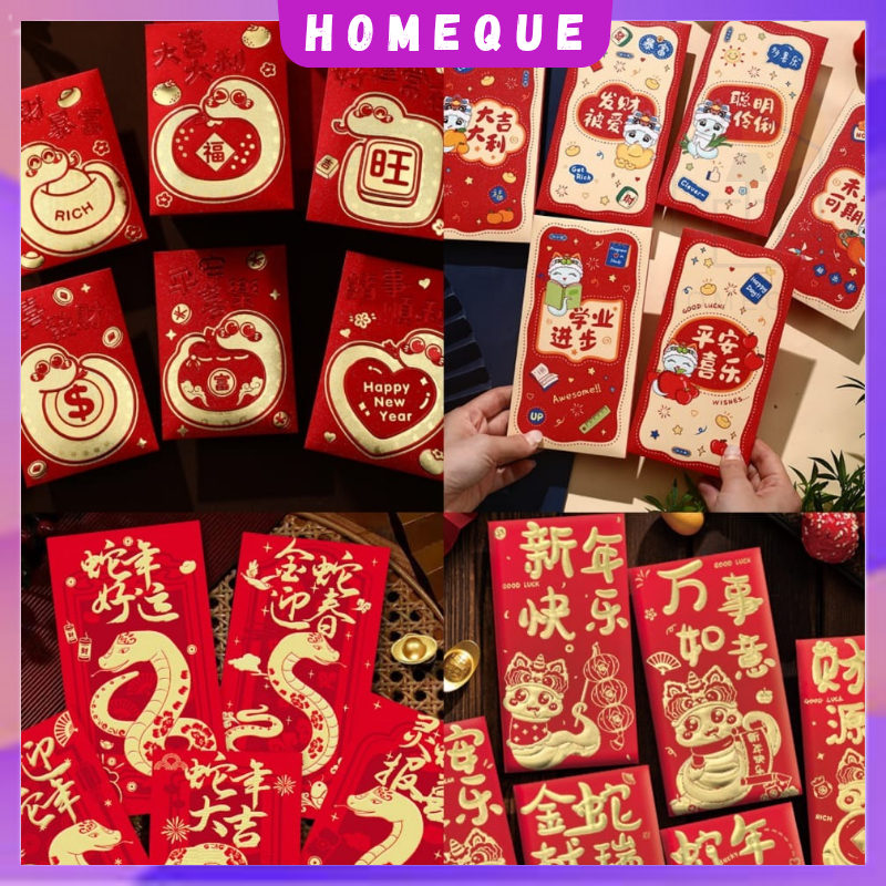CLEARANCE 新年红包封2025 CNY Angpau CNY Red Packet Snake Angpau Chinese New ...