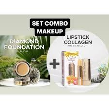 DHERBS- Set Combo Makeup (Lipstick Collogen + Diamond Foundation ...