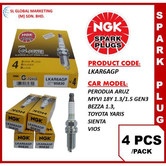 ORIGINAL NGK G-POWER PLATINUM ALLOY SPARK PLUGS LKAR6AGP | Shopee Malaysia