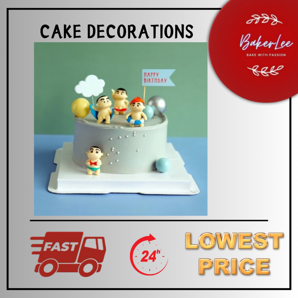 CRAYON SHIN CHAN TOY CAKE TOPPER DECORATION 蜡笔小新烘培生日蛋糕装饰摆件 | Shopee ...