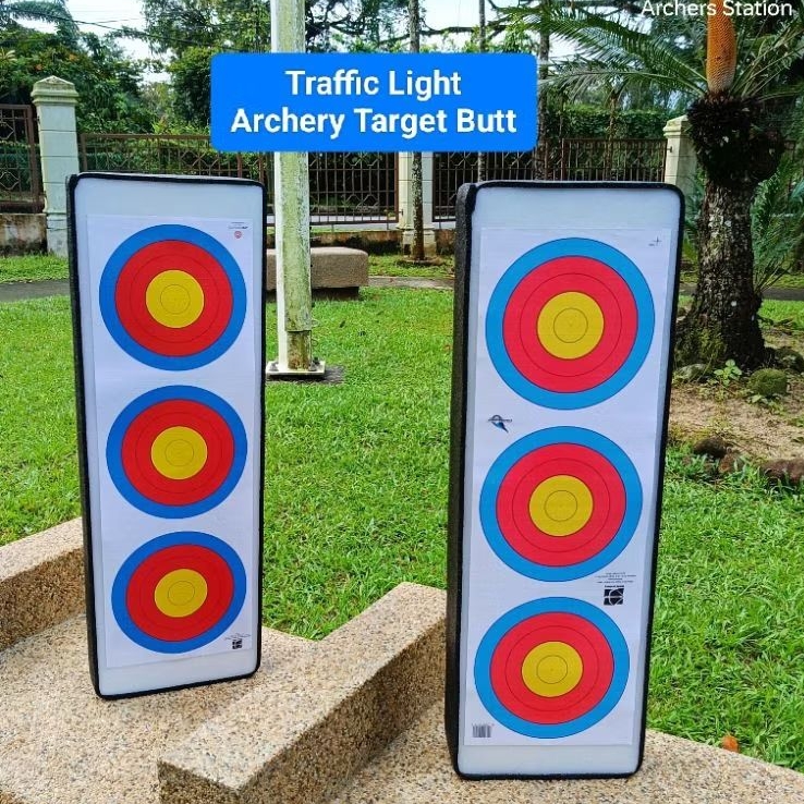 ARCHERY "TRAFFIC LIGHT" TARGET BUTT DIMENSION 80CM (H) X 25CM (L) X ...