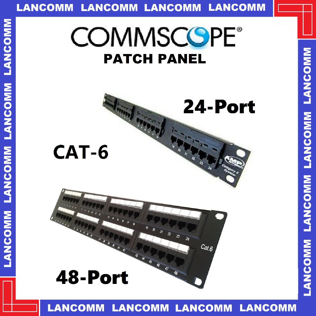 Commscope AMP® Ori CAT 6 Patch Panel 1U-24 Ports / 2U-48 Ports [Full ...