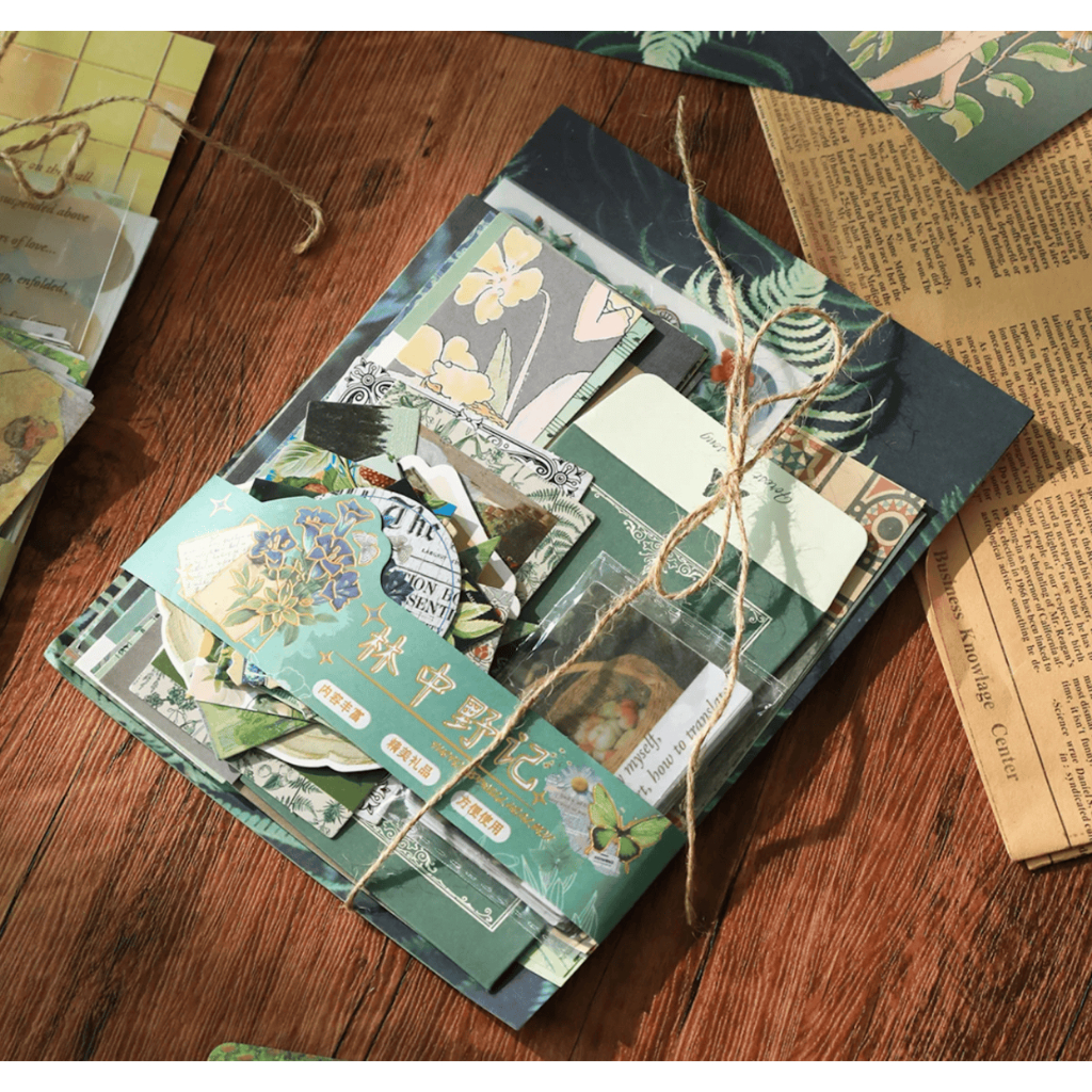 Set Bahan Jurnal 手帐素材包套装简约风ins高颜值DIY装饰打底纸 Journal Mixed Paper Stickers ...