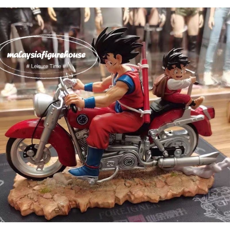 🔥READY STOCK🔥23CM DRAGON BALL Z SON GOKU GOHAN DRIVING BIKE COPY RESIN ...