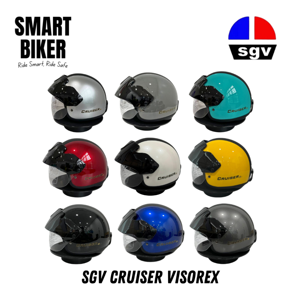 SGV Cruiser Visorex Helmet 100% Original Motorcycle SIRIM Approved JPJ ...
