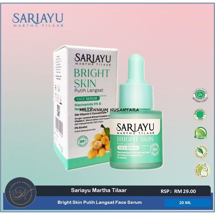 Sariayu Bright Skin Putih Langsat Face Serum with Niacinamide & Natural AHA - 20ml | Shopee Malaysia