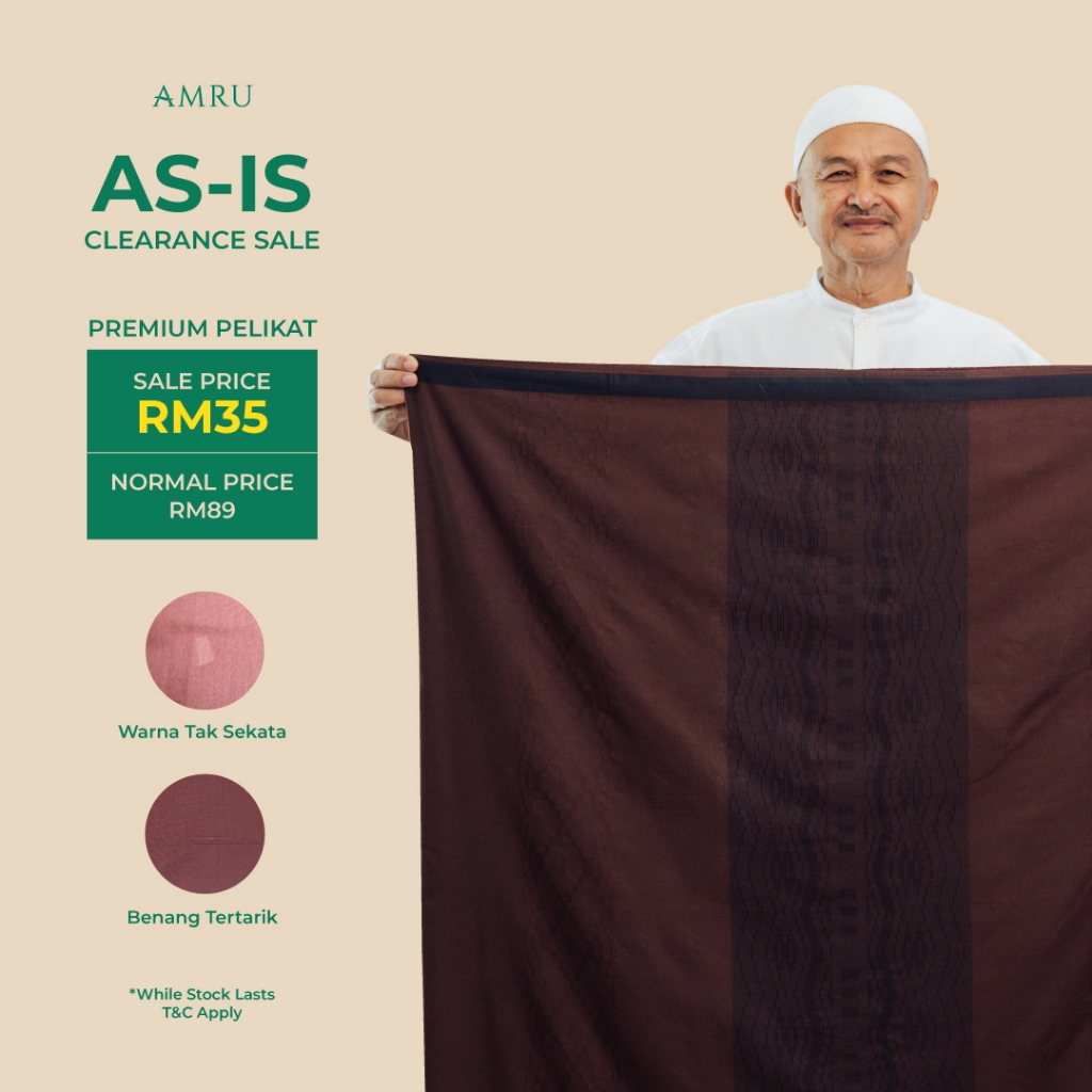 AMRU AS-IS Premium Pelikat Reject Kilang Clearance Grade A | Shopee ...