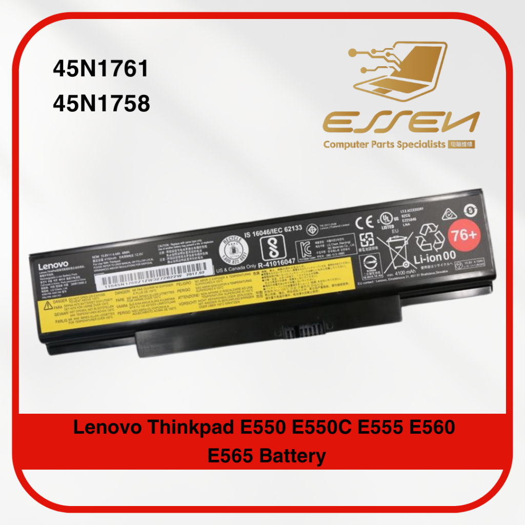 Lenovo ThinkPad E550 E555 E560 45N1760 45N1761 Battery Original Battery ...
